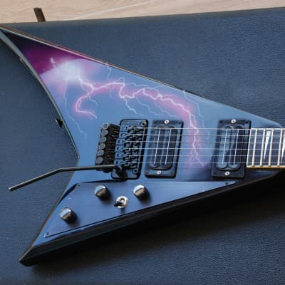 Jackson RR1 Randy Rhoads Pink Lightning Sky 90s Black Pink | Reverb