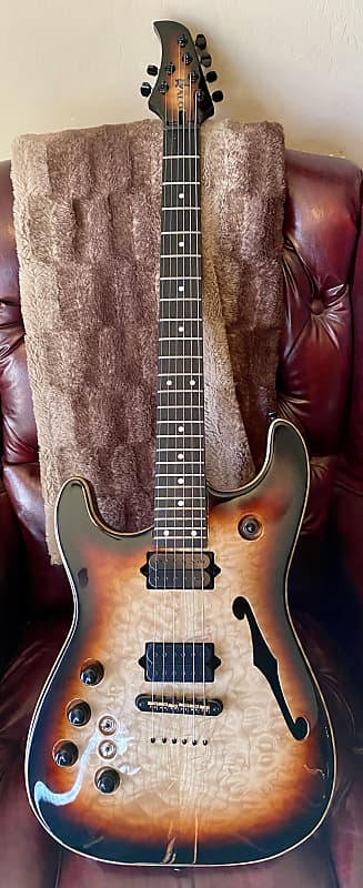 Halo Custom Left Handed Quilted Maple Burst with Piezo pickup | Reverb