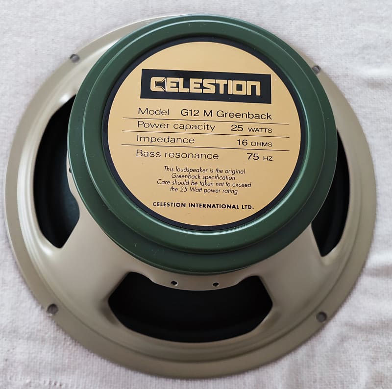 Celestion Greenback G12M, 25W, 16 Ohm, 75Hz, Made In UK 2023 | Reverb