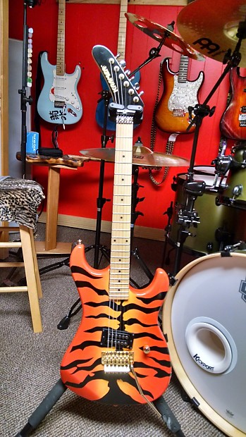 George Lynch Style Tiger.. Old school Kramer Lynch 2015 | Reverb