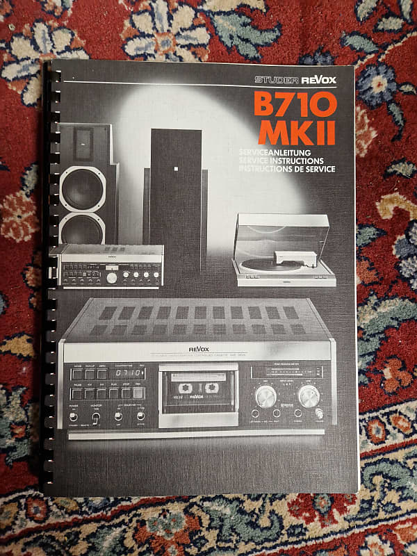 Studer ReVox B710 MKII Service Manual / Schematics Original | Reverb