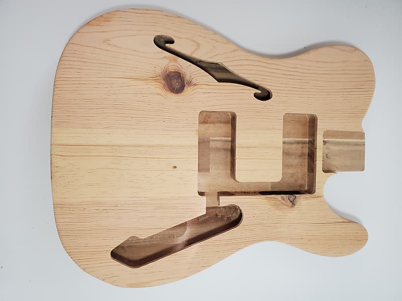 72 Thinline Telecaster Style Body | Unfinished Reclaimed Wood | Reverb
