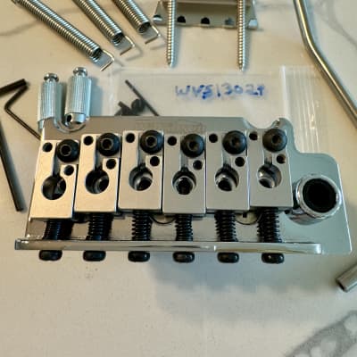 Wilkinson WVS130/2P Chrome Bridge with Locking Saddles | Reverb