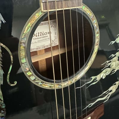 Dillon - Black Gloss - Dragon Inlay - AMAZING | Reverb
