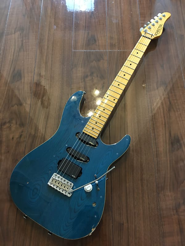 Schecter USA Custom Shop California Custom 1997 See thru Blue | Reverb