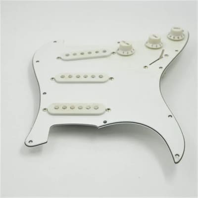 White Left Handed Stratocaster Strat Style Guitar Loaded | Reverb