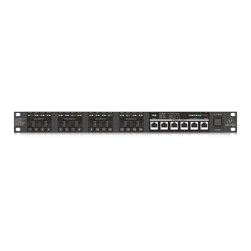 Behringer P16-I 16-Channel 19'' Input Module with Analog and | Reverb