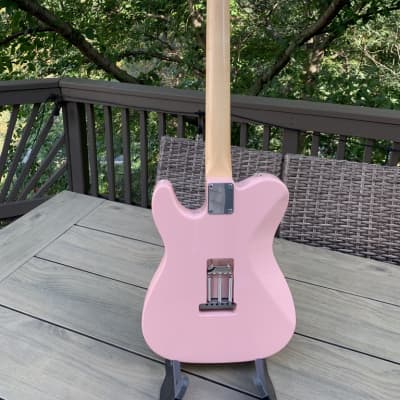 Warmoth Shell Pink Hybrid Tele 2021 with 3 Lollartron pickups | Reverb