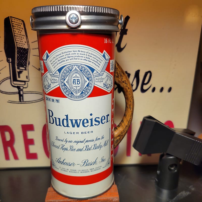 Lo Fi Beer Can Microphone - Budweiser 16 oz Tallboy | Reverb