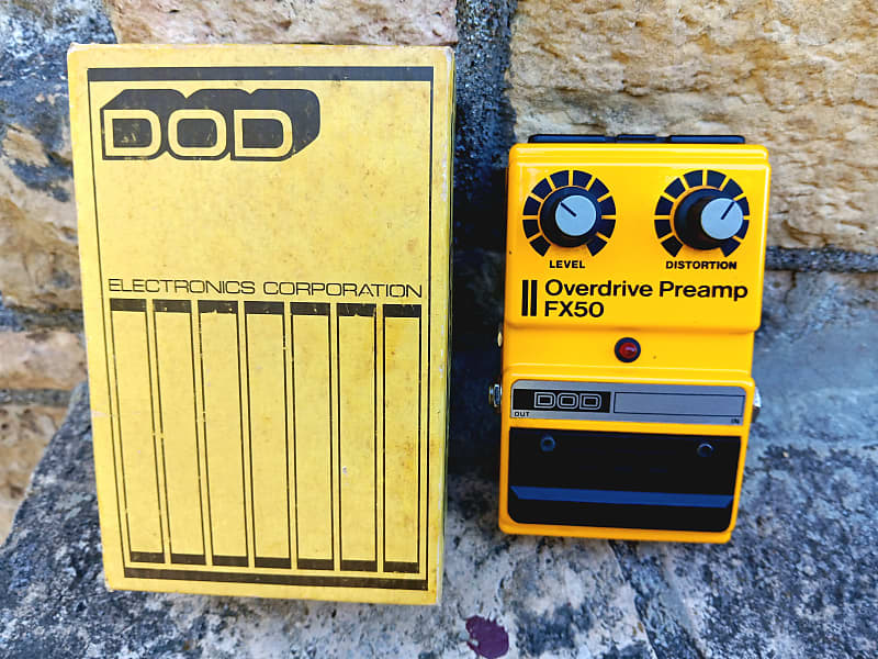 DOD FX50 Overdrive Preamp pedal vintage 1980s with original | Reverb