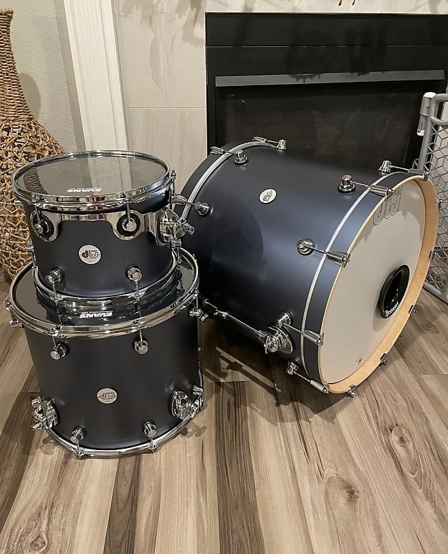 DW Design Series Blue Slate 3-Piece Drum Kit | Reverb