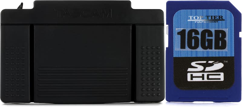 TASCAM RC-3F 3-way Foot Switch Bundle with Top Tier SDHC Card | Reverb