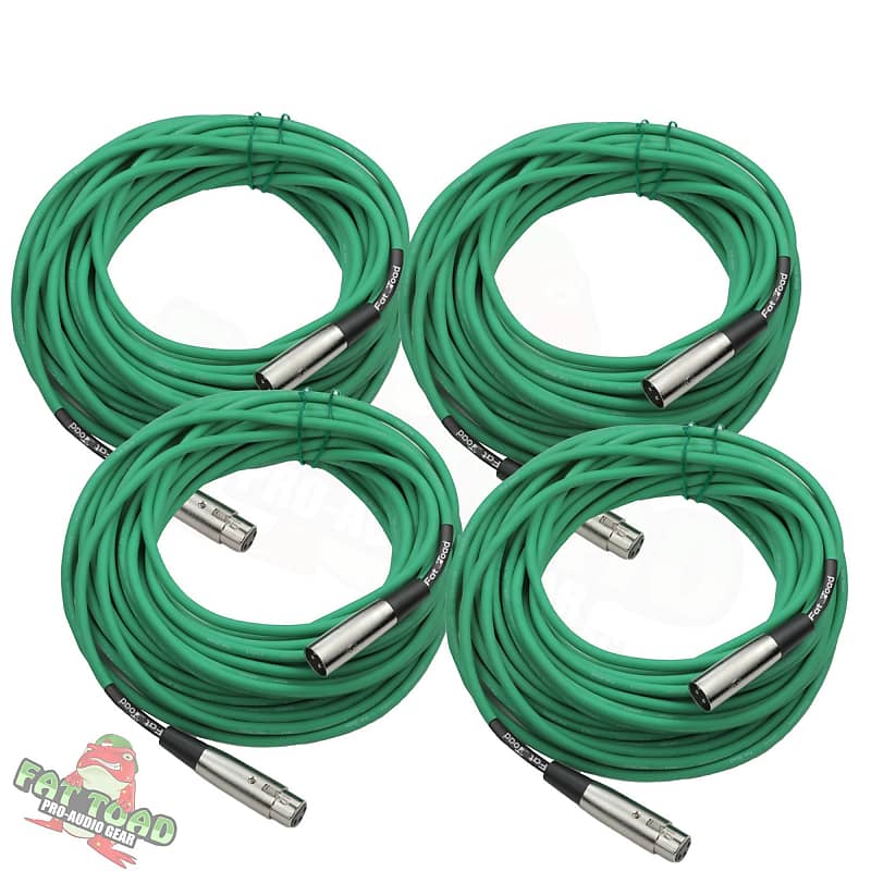 Microphone XLR Cables 50Ft Fat Toad 4 Lot - Pro Audio Studio | Reverb