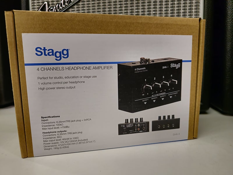 Stagg SHA-4 4 Channels Headphone Amplifier | Reverb UK