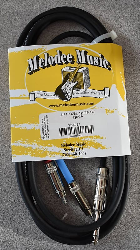 Melodee Music YS-C-3-I "Y" Cable | Reverb
