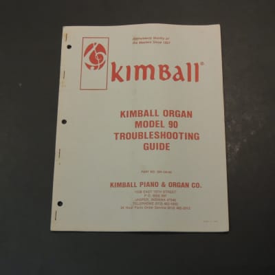 Kimball Model 90 Troubleshooting Guide [Three Wave Music] | Reverb