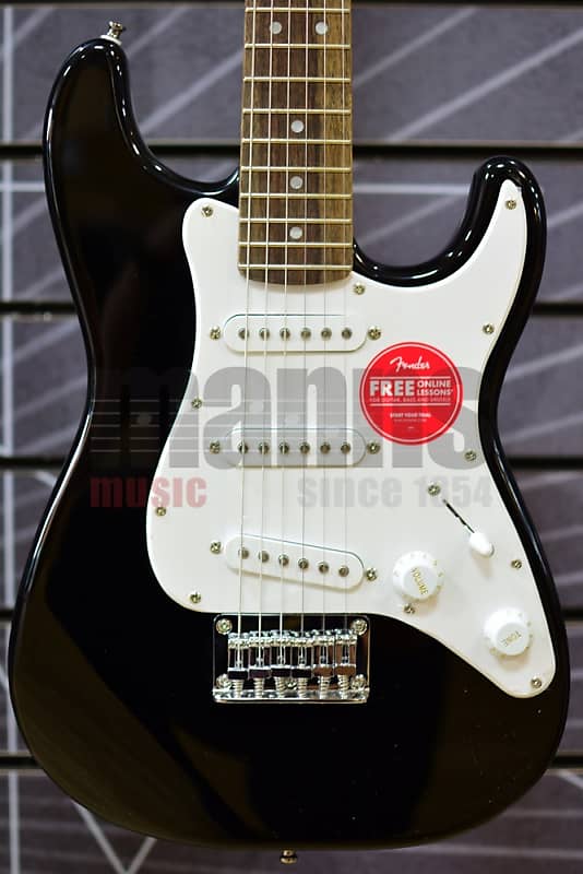 Fender Squier Mini Stratocaster Black Short-Scale Electric | Reverb
