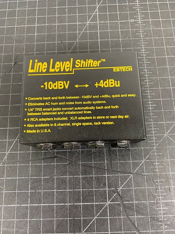 Ebtech Line Level Shifter 2 Channel with 1/4" Smart Jacks | Reverb