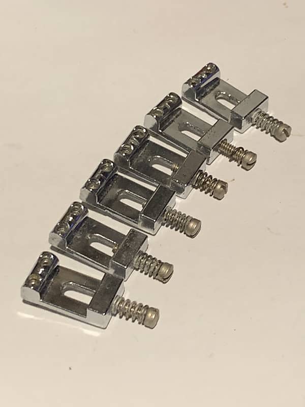 Fender USA Stratocaster Original Saddles 1970s - Chrome | Reverb