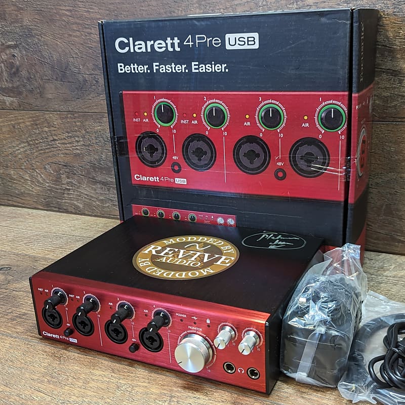 REVIVE AUDIO MODIFIED: CLARETT 4PRE- -USB-- AUDIO INTERFACE, | Reverb