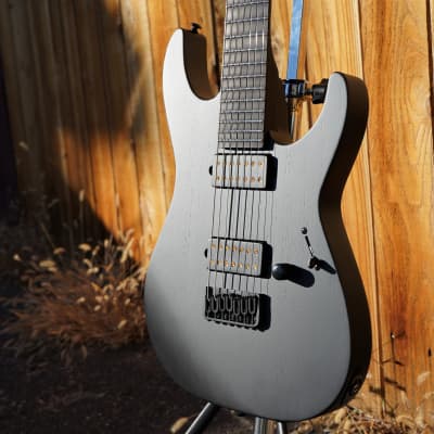 ESP LTD SIGNATURE SERIES AW-7 Open Grain Black Satin 7-String | Reverb