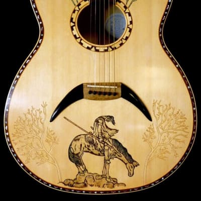 Blueberry Handmade Jumbo Acoustic Guitar Native Motif | Reverb Canada