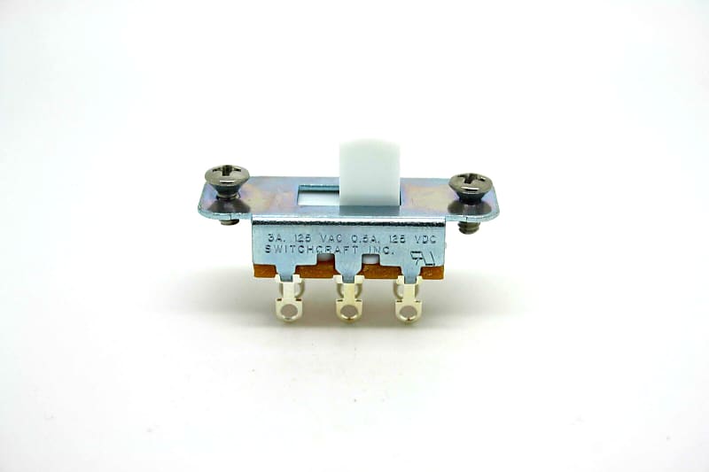 GENUINE SWITCHCRAFT WHITE 2 WAY ON-ON SLIDE SWITCH FOR FENDER | Reverb