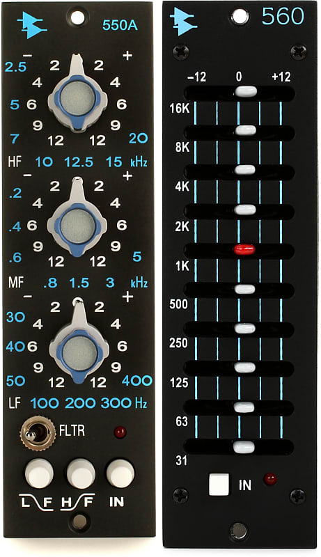 API 550A 500 Series 3-band Equalizer Bundle with API 560 500 | Reverb