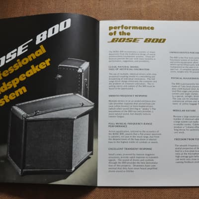 Bose vintage catalog booklet brochure. ca 1973 | Reverb