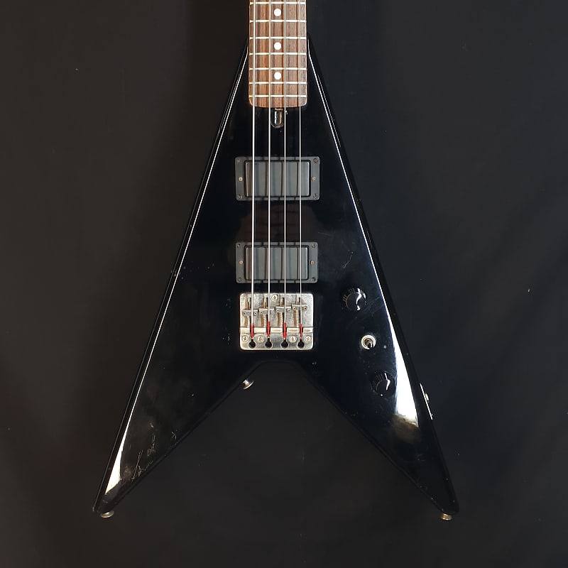 Aria Pro II XXB Deluxe Flying V Bass 80s - Negro | Reverb
