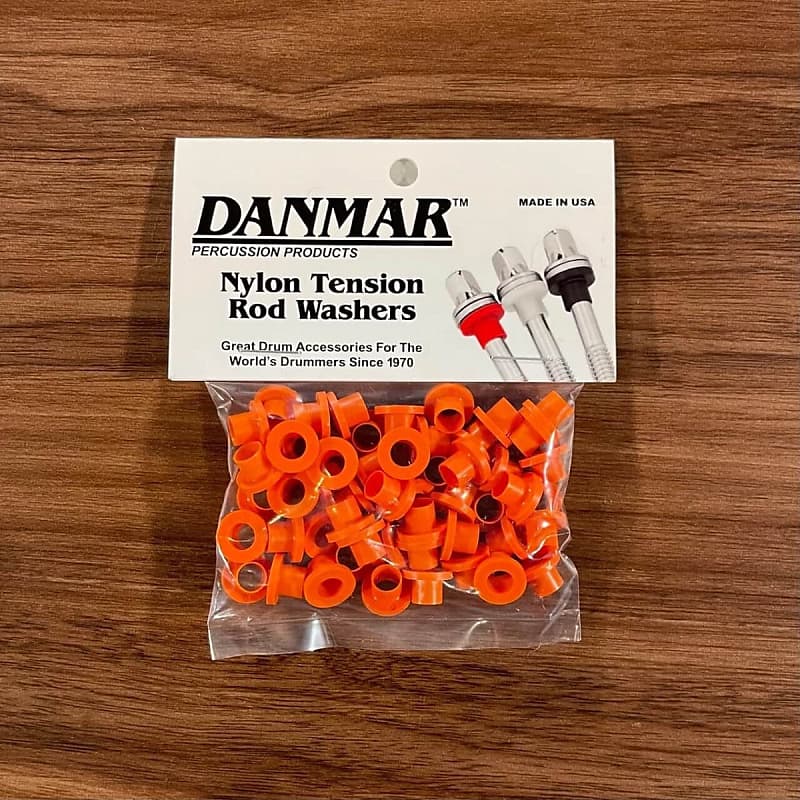 Danmar 50 Pack Nylon Tension Rod Washers Orange | Reverb
