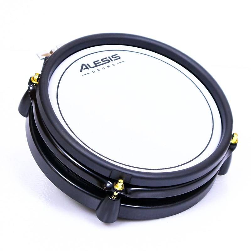 Alesis 8" White Dual-Zone Drum Pad with Brass Hardware for | Reverb