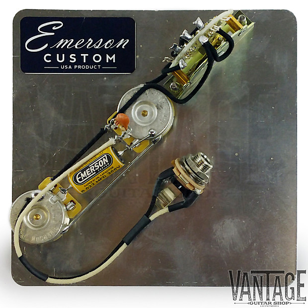 Emerson Custom T4-500K 4-Way Telecaster Paper In Oil | Reverb UK