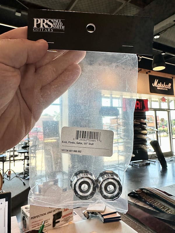 PRS Black/Clear Lampshade Right Plastic Knob 1/4" Shaft | Reverb