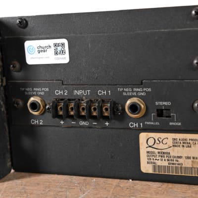 QSC MX 3000a 2-Channel Power Amplifier CG01A9E | Reverb