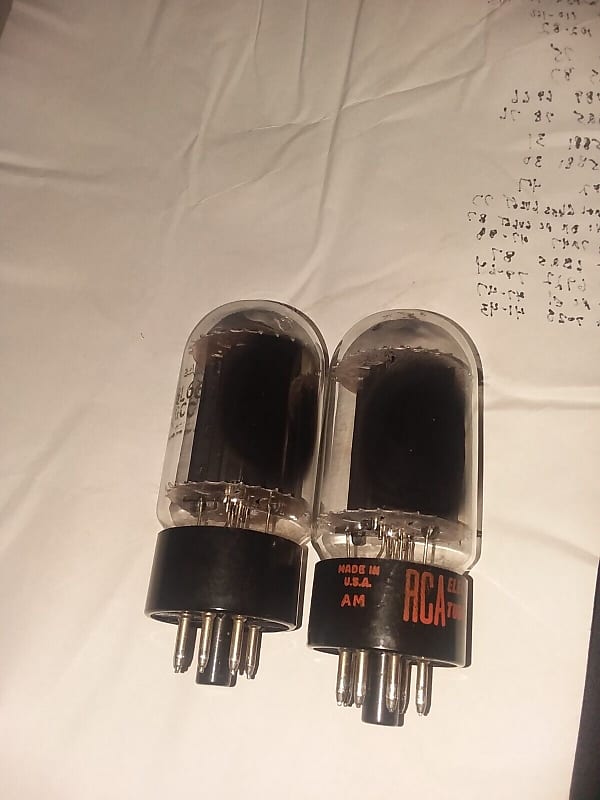 2 Excellent super nice RCA Black plate 6L6GC tubes | Reverb