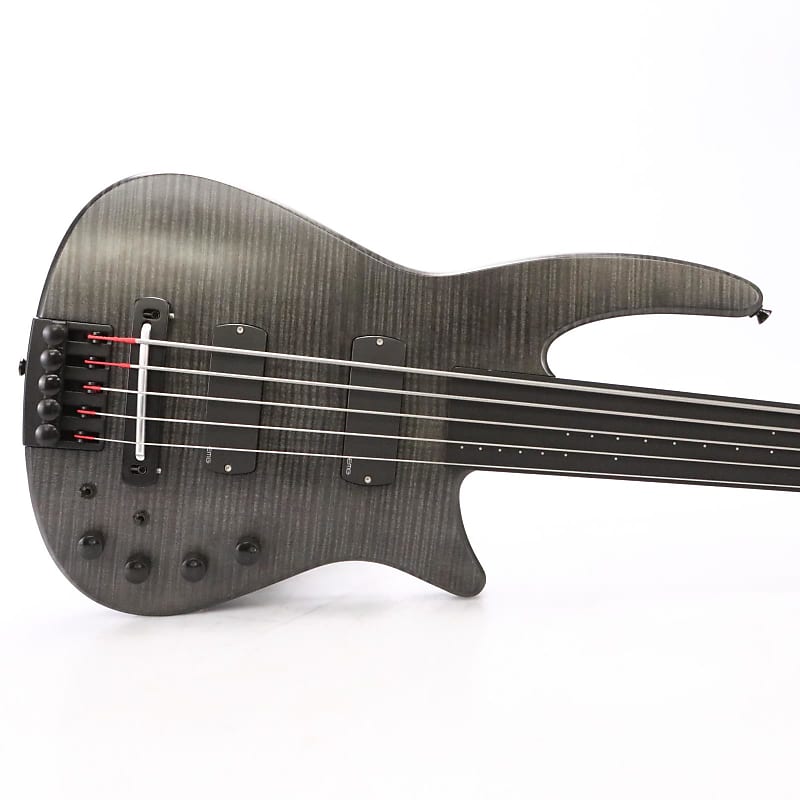 NS Design CR5 Radius Black Flamed Maple Fretless Bass Guitar | Reverb