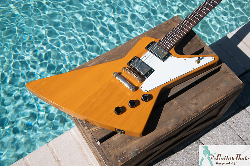 1990's Tokai EX-68 - Explorer Style - Vintage Natural Finish | Reverb