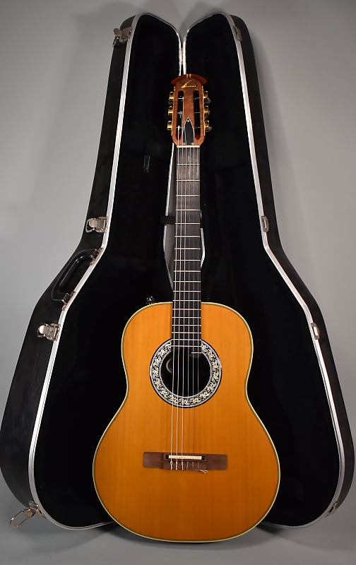 1985-86 Ovation 1613 Classical Guitar Natural FInish w/OHSC | Reverb