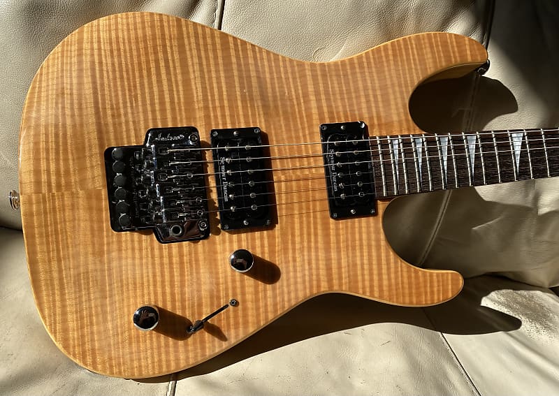 Jackson SL4 Neck thru through Soloist Natural Flame Top Japan | Reverb