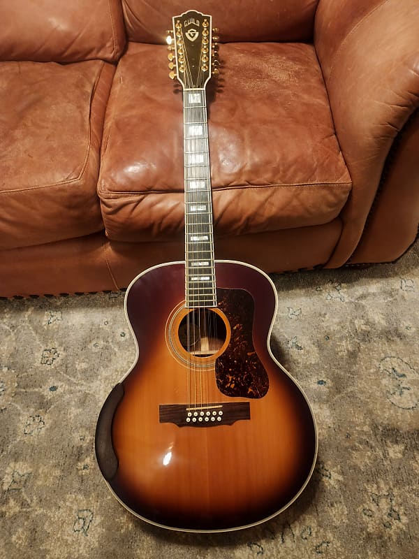 GUILD F512 Jumbo 12 String 2002 Sunburst | Reverb