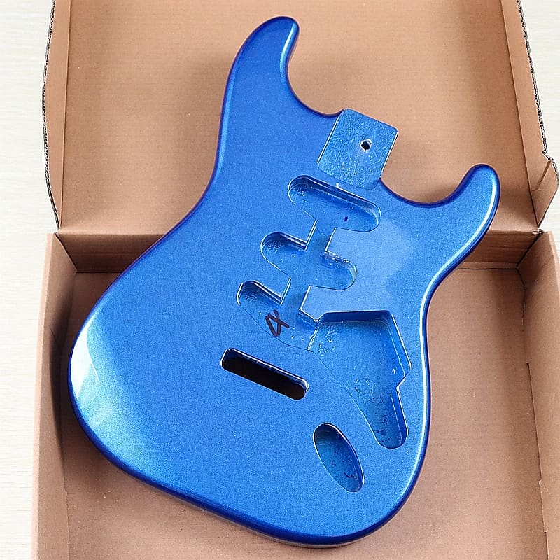 Metallic Blue Finish Poplar Wood Stratocaster Strat Style | Reverb