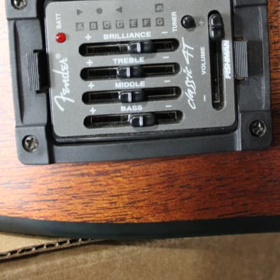 Fender BG32 NAT/ Short Scale Acoustic Bass W/Peramp-pick Up | Reverb