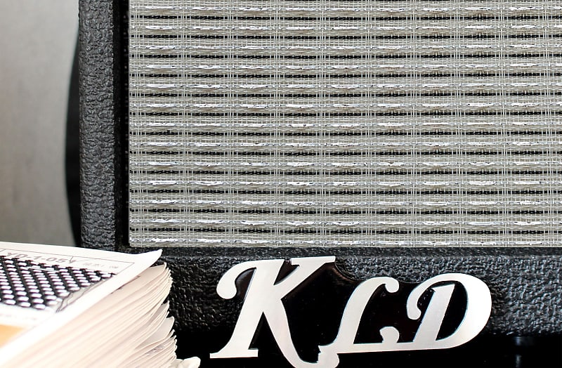 Fender black white with silver strip30x30" grill cloth fabric | Reverb