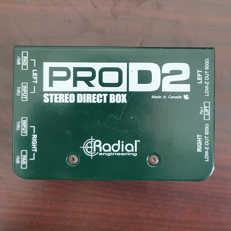 Radial ProD2 Stereo Passive Direct Box 2010s - Green | Reverb