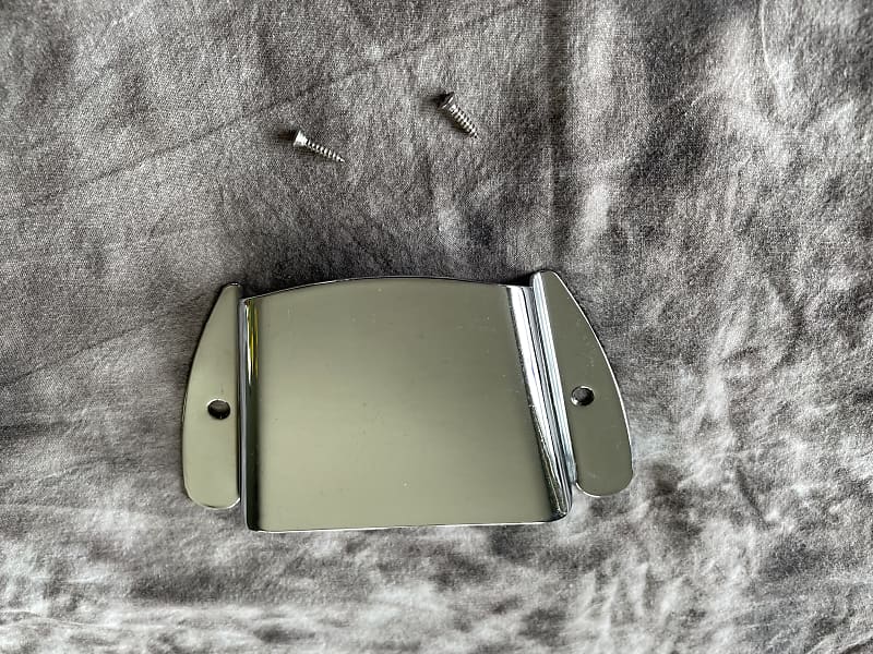 Fender Telecaster Bass bridge cover chrome | Reverb