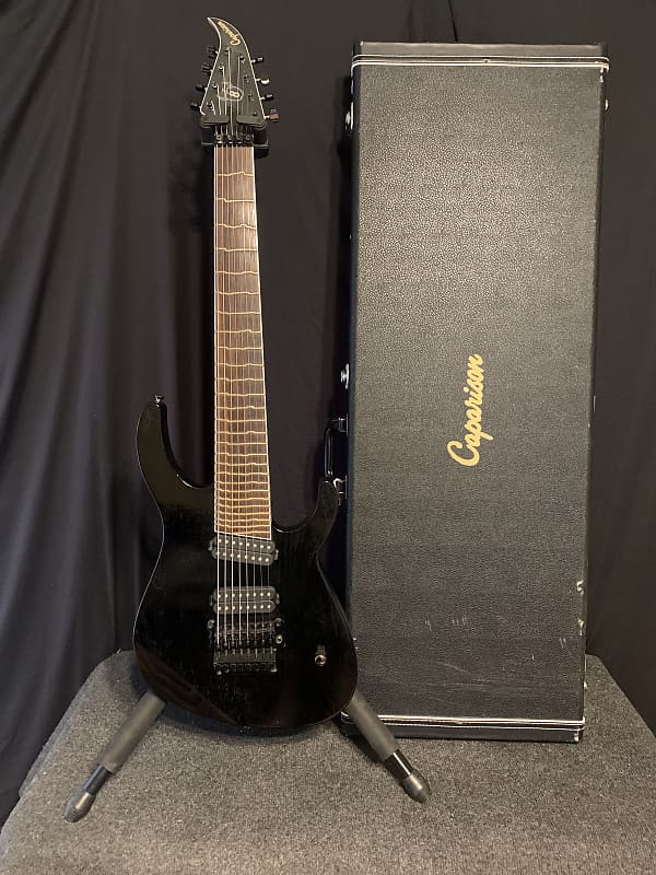 Caparison Apple Horn 8 8-String Guitar Black w/ Case | Reverb