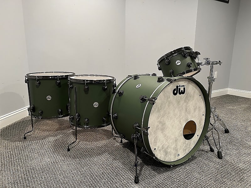 Dw Collectors Series *Mint Condition* Matte Army Green | Reverb