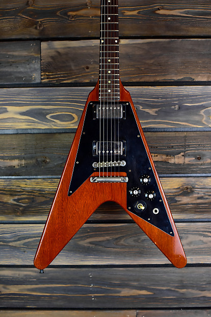 Gibson Flying V 1974 Riff Ranger in Cherry Walnut w/ Original | Reverb