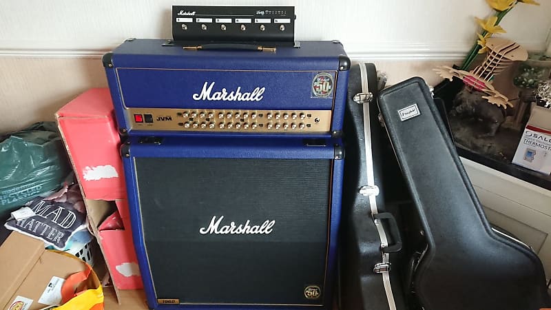 Marshall JVM410HJS Satriani With 4x12 - Royal Blue - Limited | Reverb